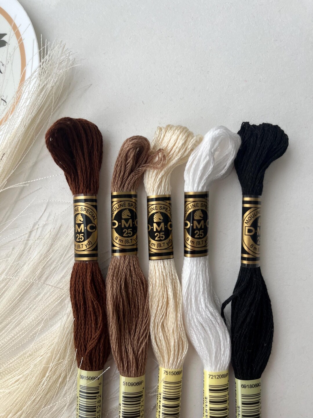 Thread Pack- Neutral Basics - DMC Thread Skein Pack - DIY Embroidery ...