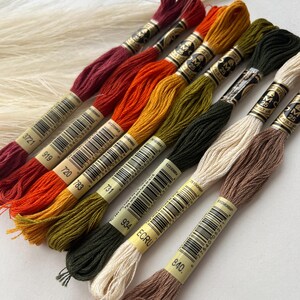 Thread Pack- Harvest Time - DMC Thread Skein Pack - DIY Embroidery ...