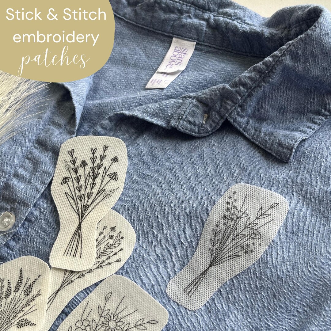Stick and Stitch- Bouquet Pack - Floral Water Dissolvable DIY ...