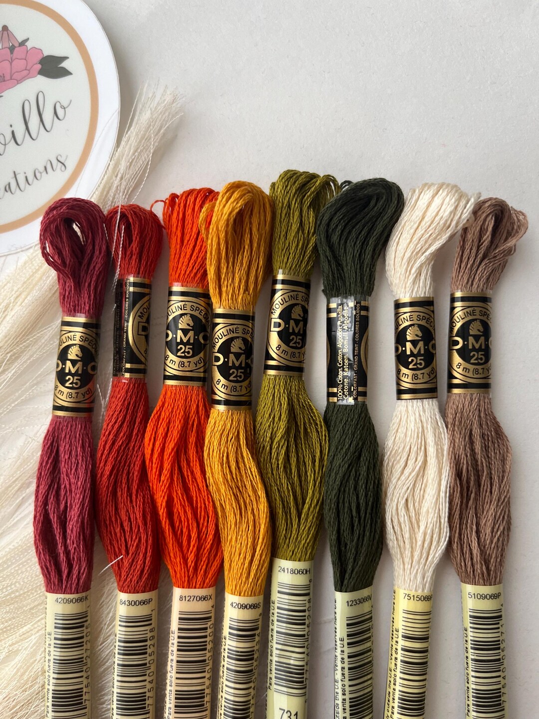 Thread Pack- Harvest Time - DMC Thread Skein Pack - DIY Embroidery ...
