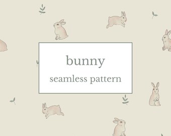 Bunny Seamless Pattern Surface Pattern, Watercolour Pattern, Repeat ...