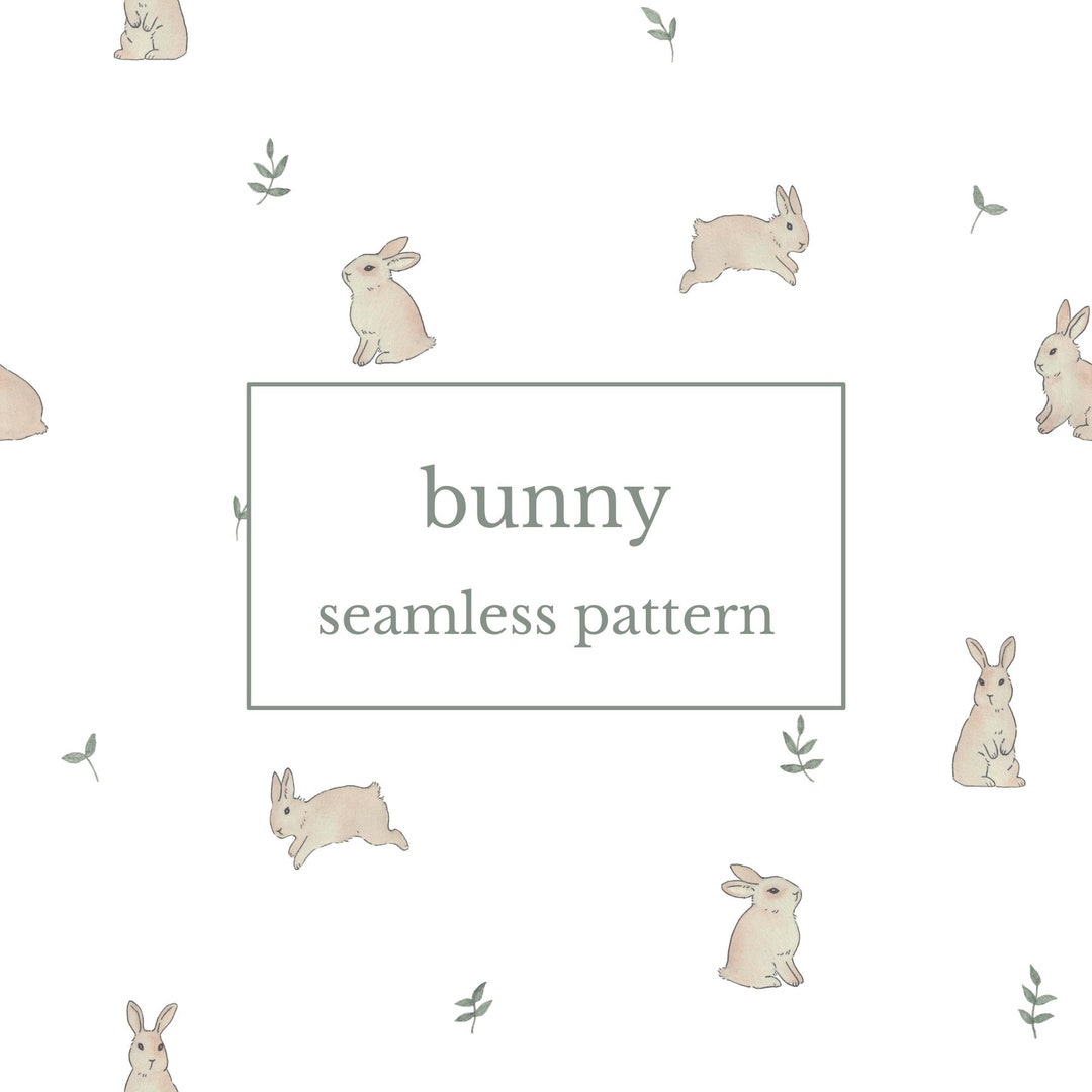 Bunny Seamless Pattern Surface Pattern, Watercolour Pattern, Repeat ...