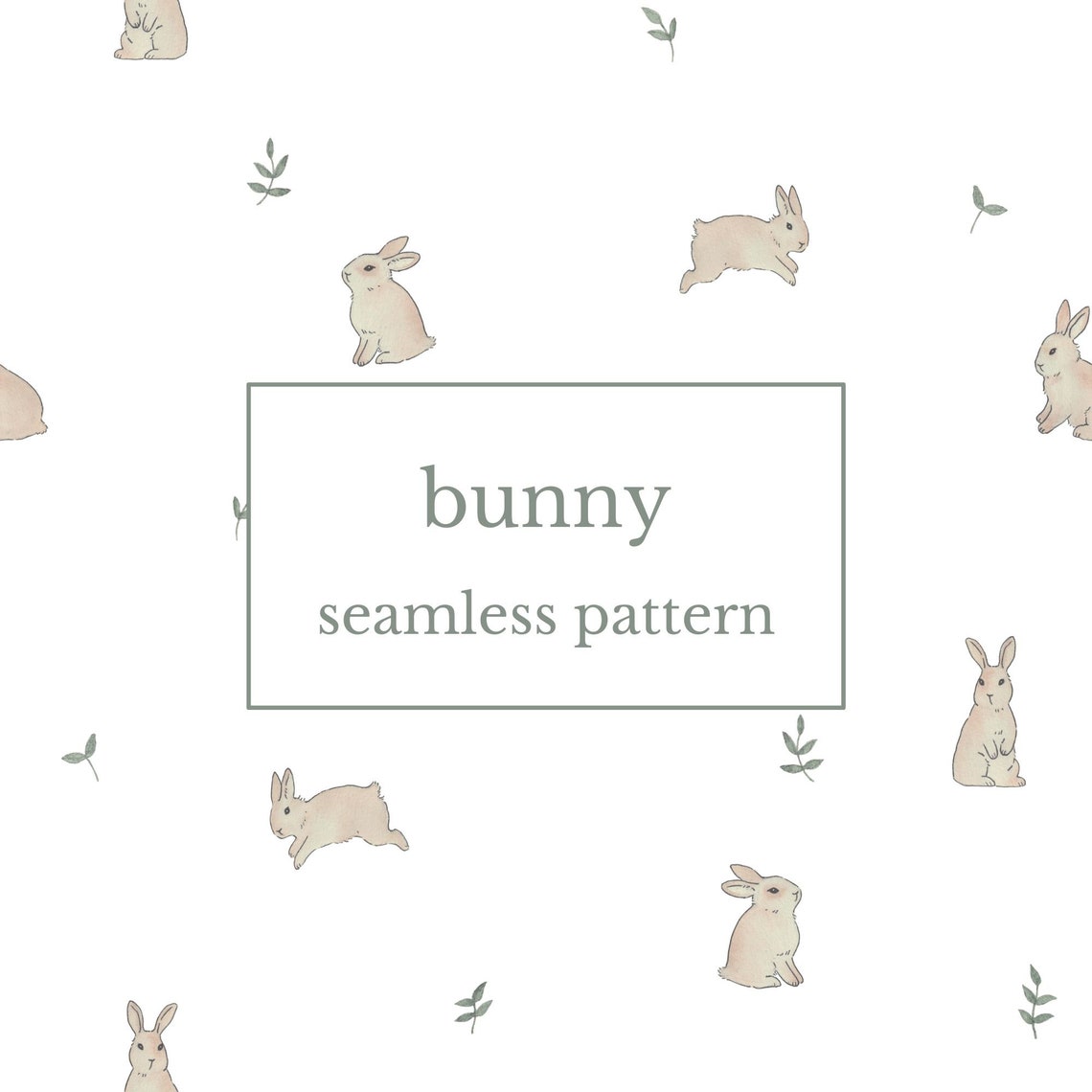 Bunny Seamless Pattern Surface Pattern, Watercolour Pattern, Repeat ...