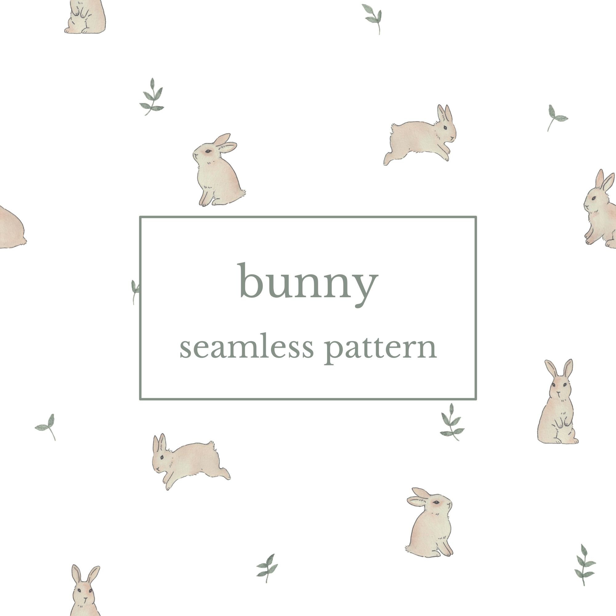 Bunny Seamless Pattern Surface Pattern, Watercolour Pattern, Repeat ...