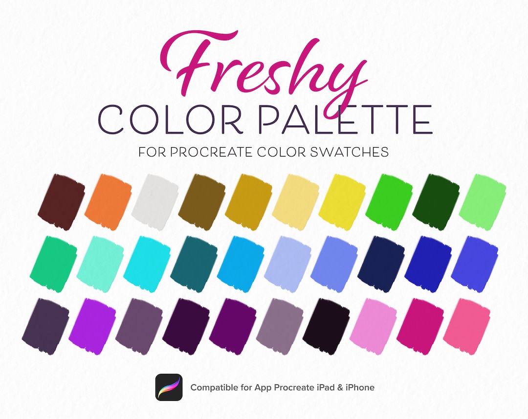 Freshy Color Palette, Vivid Color, Sky Color, Procreate Palette ...