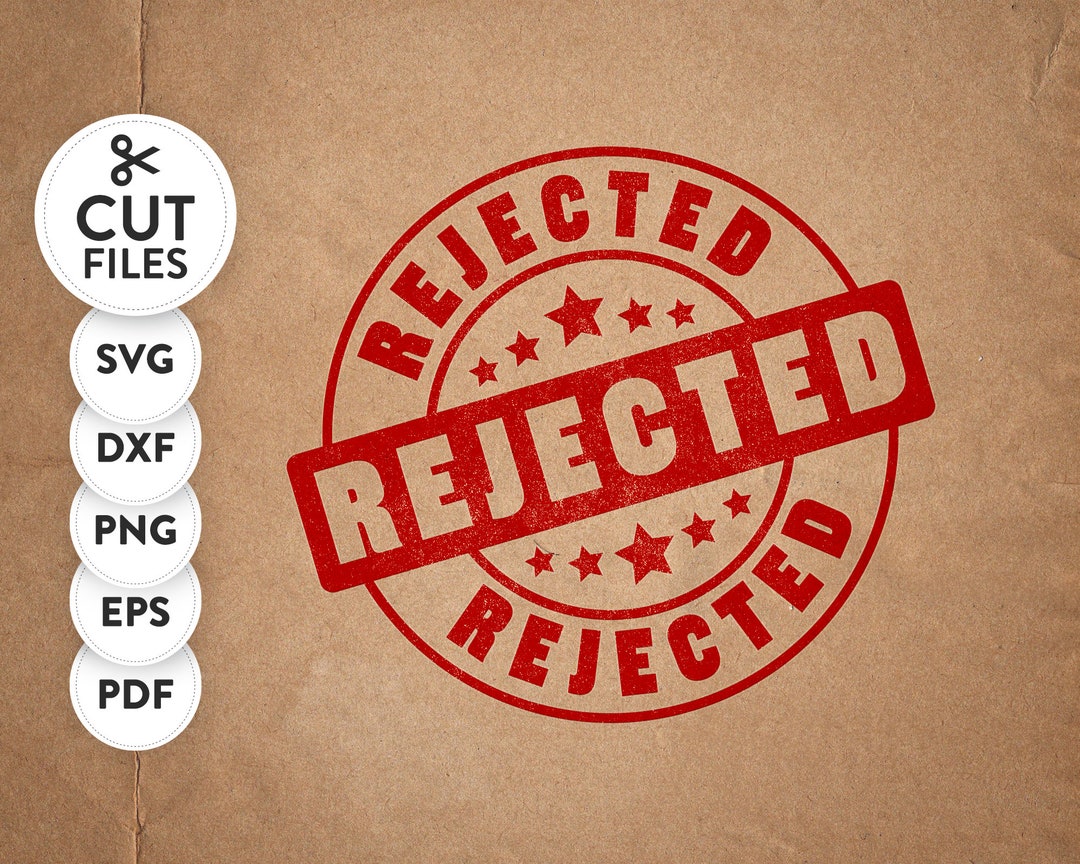 Rejected Stamp Svg | Stamp SVG | Svg File | Png File | Dxf File | Stamp ...