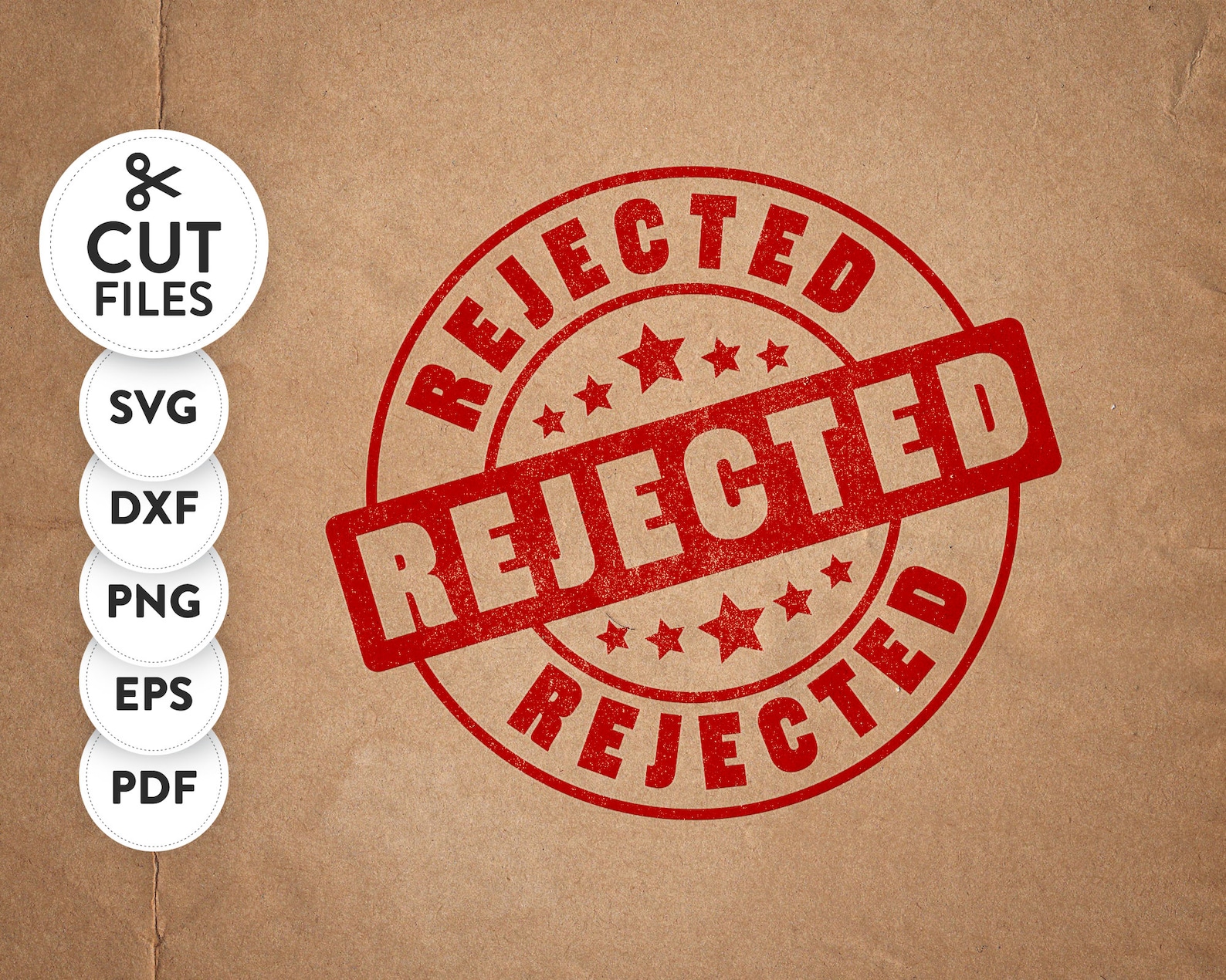 Rejected Stamp Svg | Stamp SVG | Svg File | Png File | Dxf File | Stamp ...