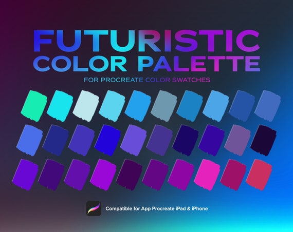 Futuristic Color Palette Neon Color Cyberpunk Color - Etsy Finland