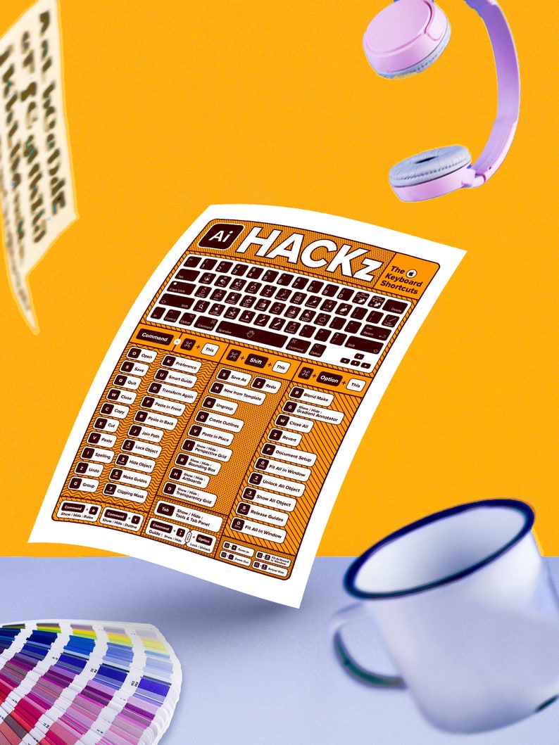 Illustrator Shortcuts Poster: Keyboard Cheat Sheet (digital Download ...