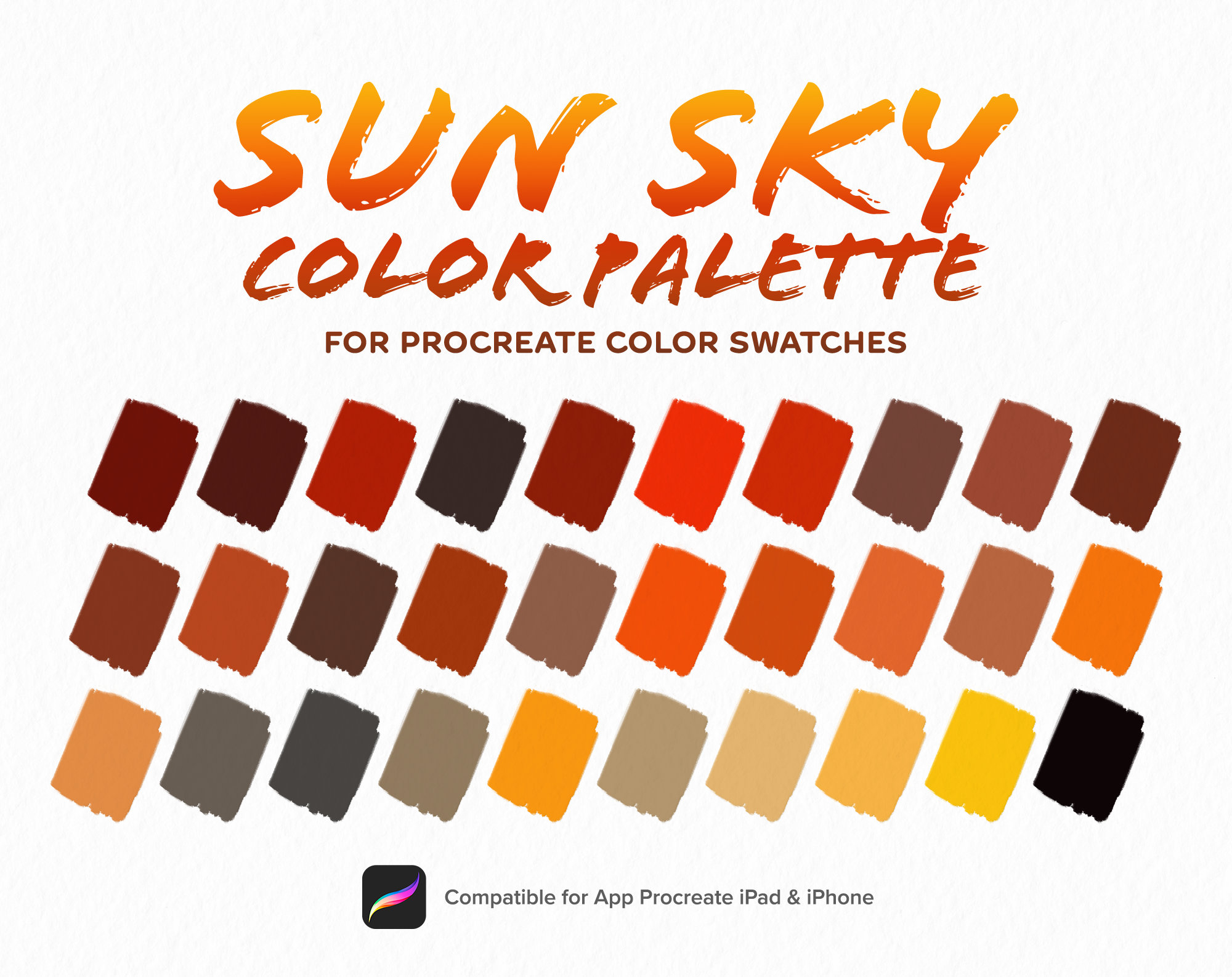 Drawing & Illustration Digital Colors for Procreate on iPad 30 Colors ...