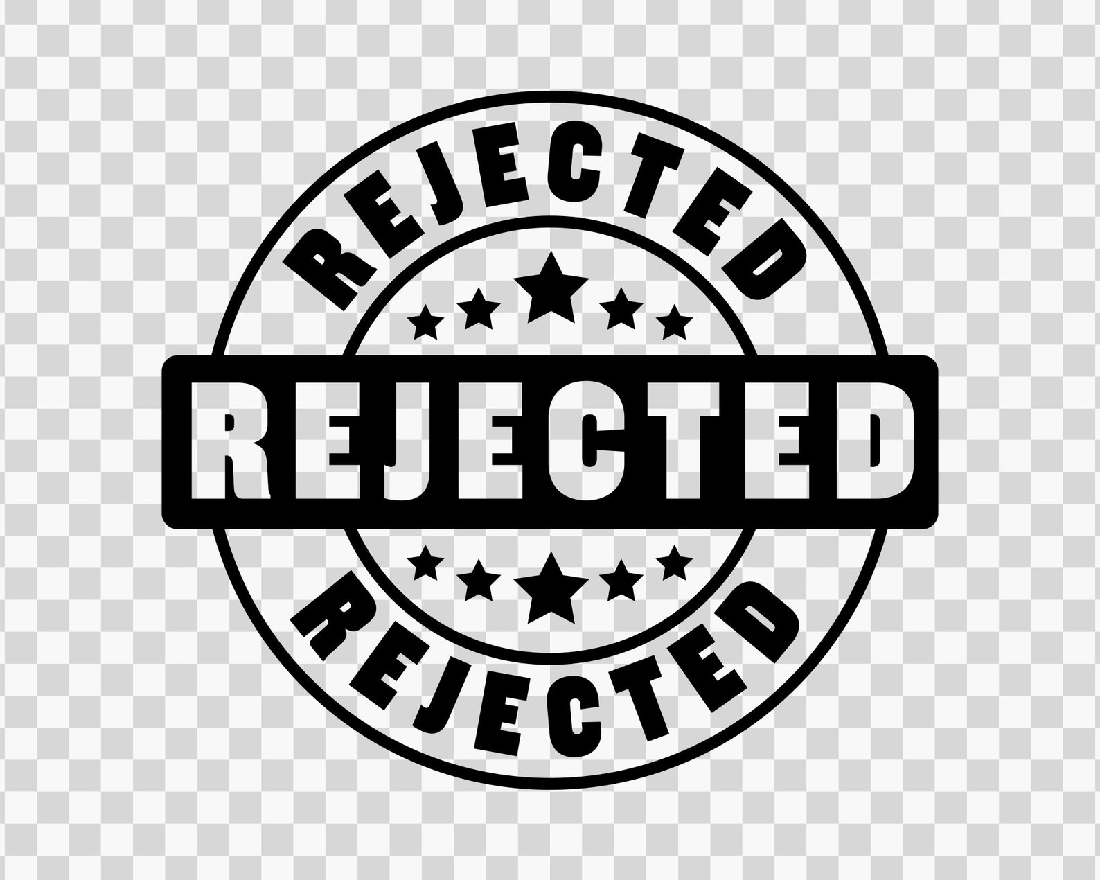 Rejected Stamp Svg | Stamp SVG | Svg File | Png File | Dxf File | Stamp ...
