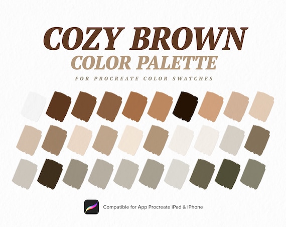 Cozy Brown Color Palette Nature Color Sky Color Procreate - Etsy