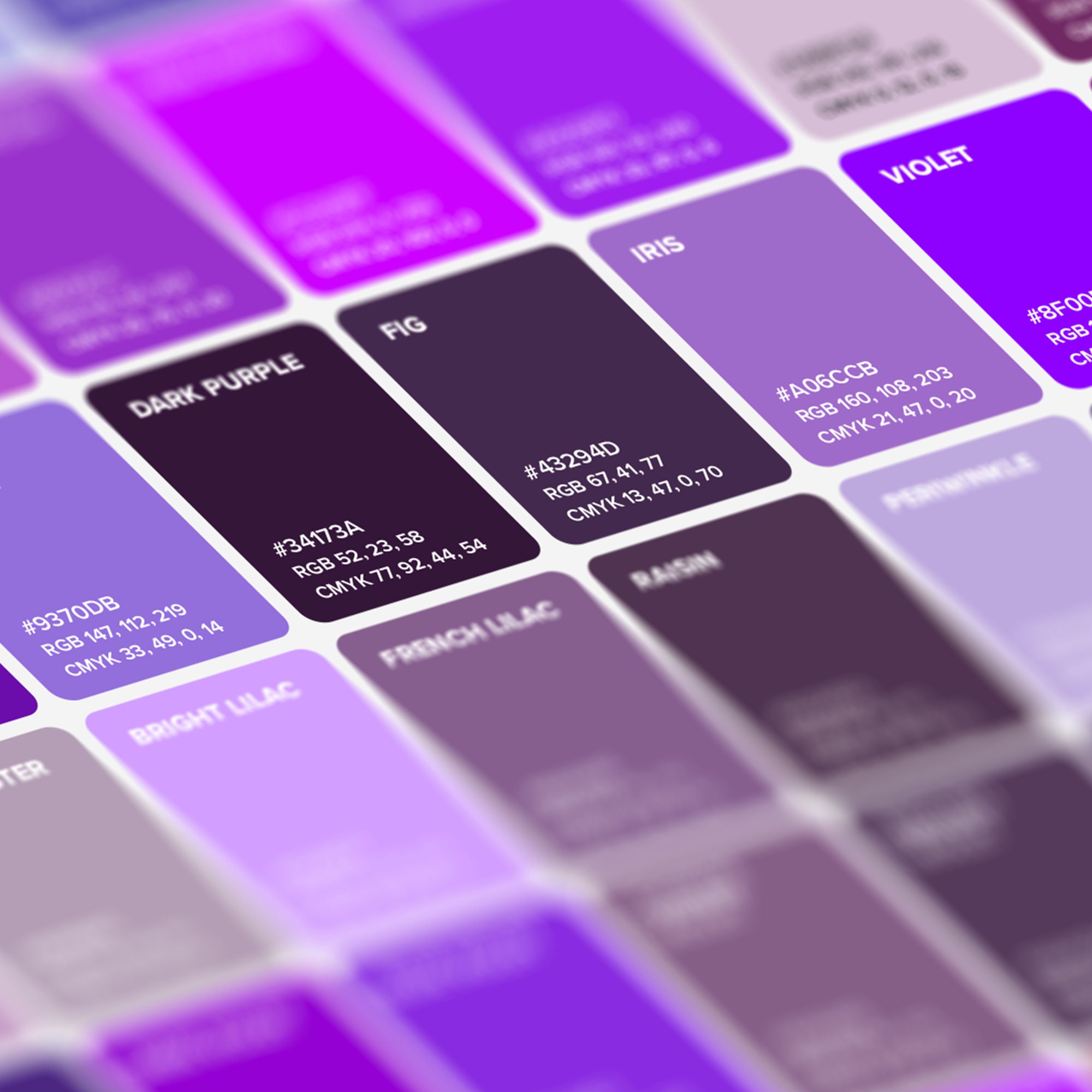 Shades Of Purple Chart