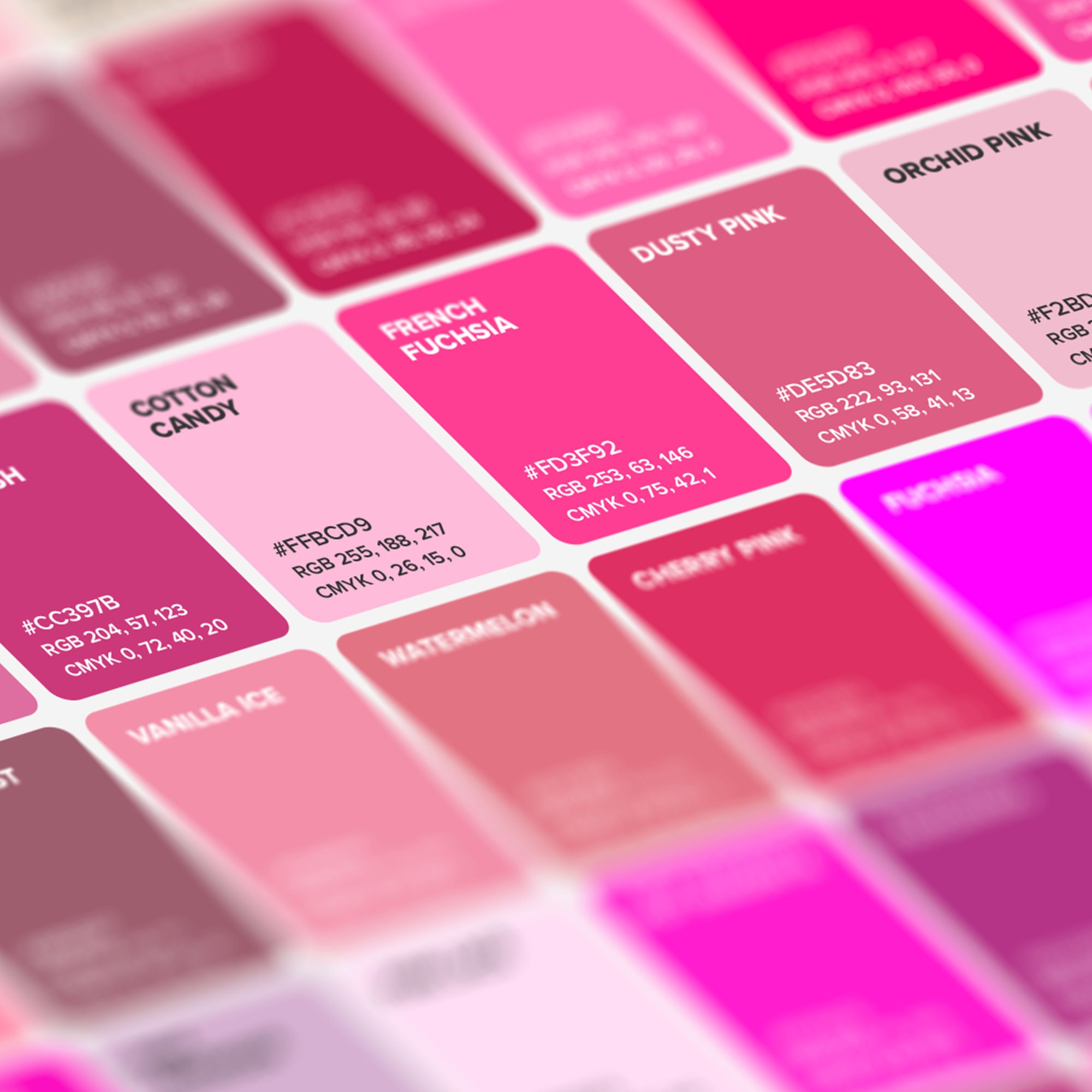 Hot Pink Color Chart