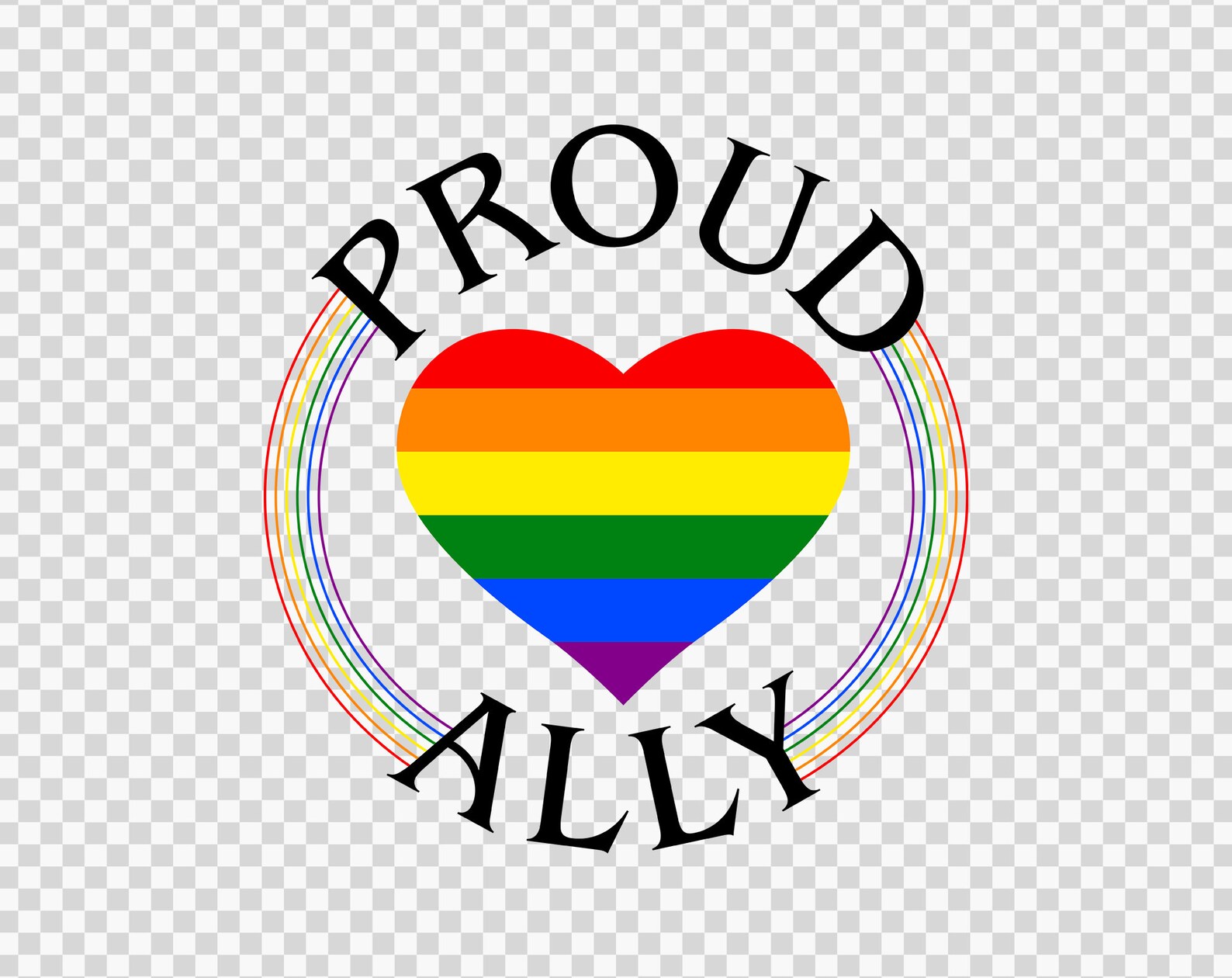 Proud Ally SVG Gay Pride Cut Files Fun Straight Ally Gay - Etsy