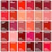 100 Red Shades Color Poster, Wall Art Color, Chart & Sheet, Color ...