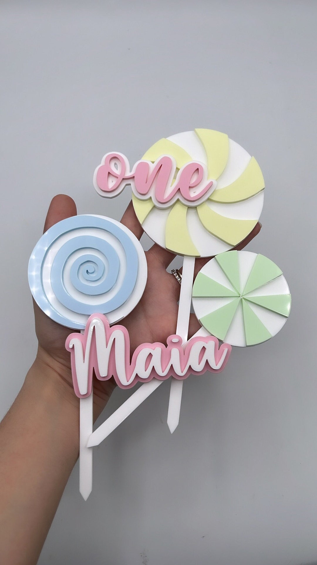 Candy Themed Cake Topper Acrylic Custom Cake Topper Candy Land Cake ...