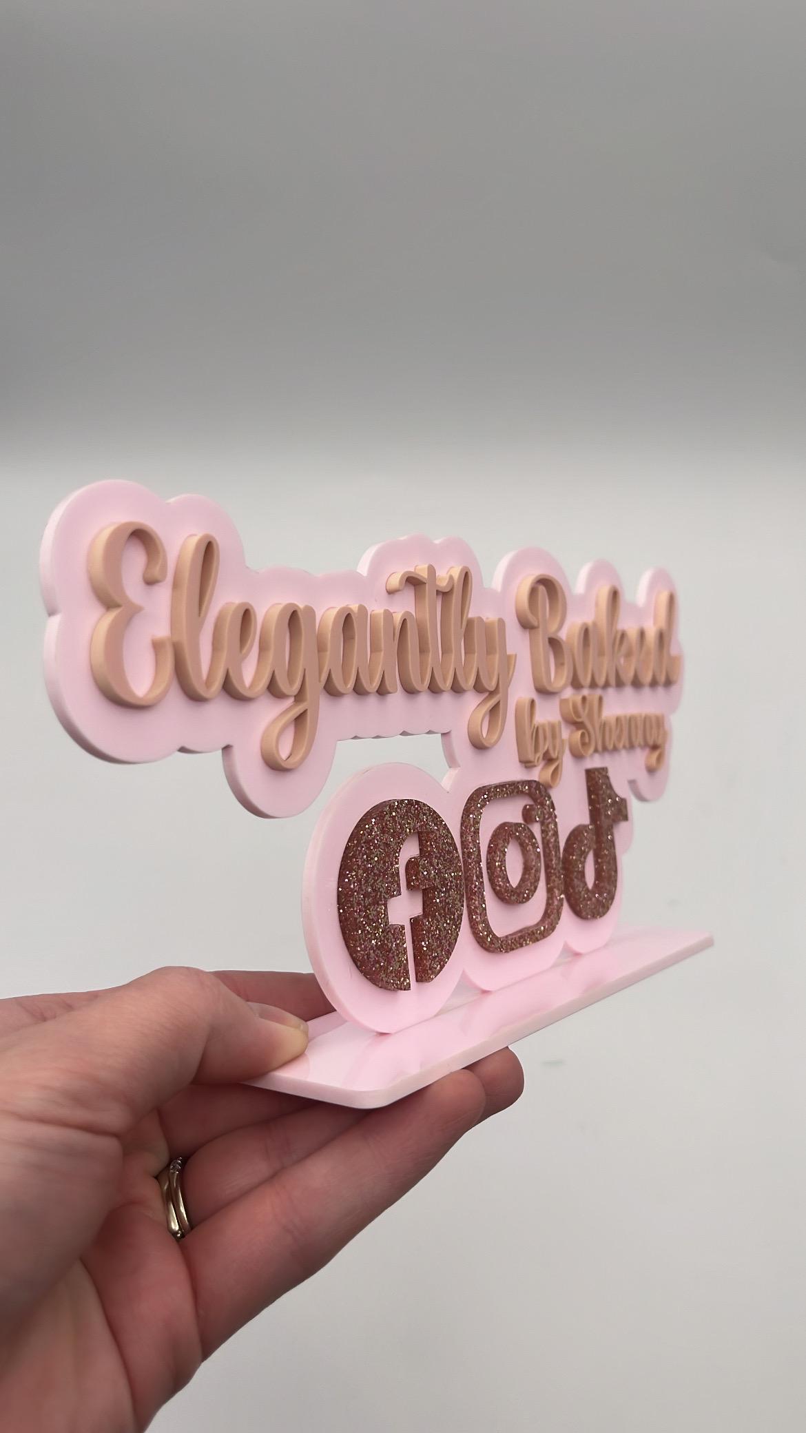 Social Media Acrylic Sign | Watermark Acrylic Charm | Influencer ...