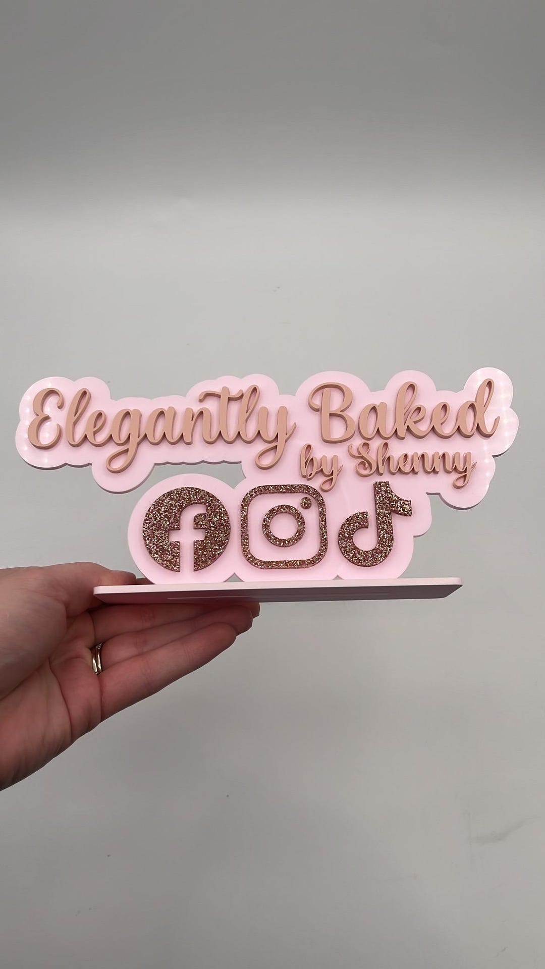 Social Media Acrylic Sign | Watermark Acrylic Charm | Influencer ...