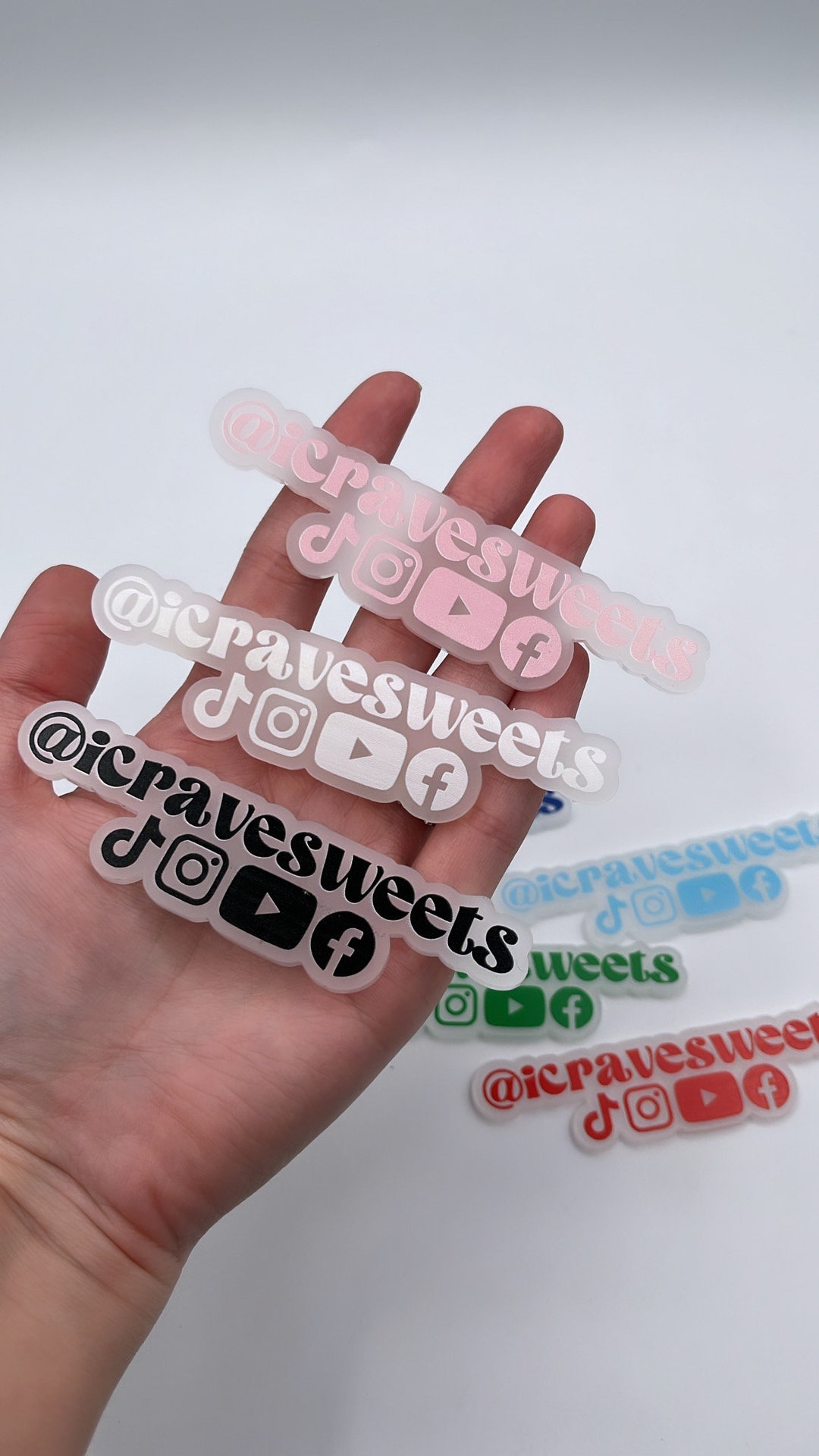 Social Media Acrylic Sign | Watermark Acrylic Charm | Influencer ...
