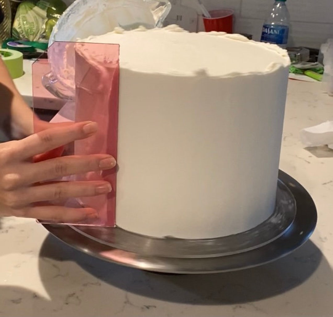 Acrylic Cake Scrapers Buttercream Cake Icing Tool Ganache Cake Icing ...