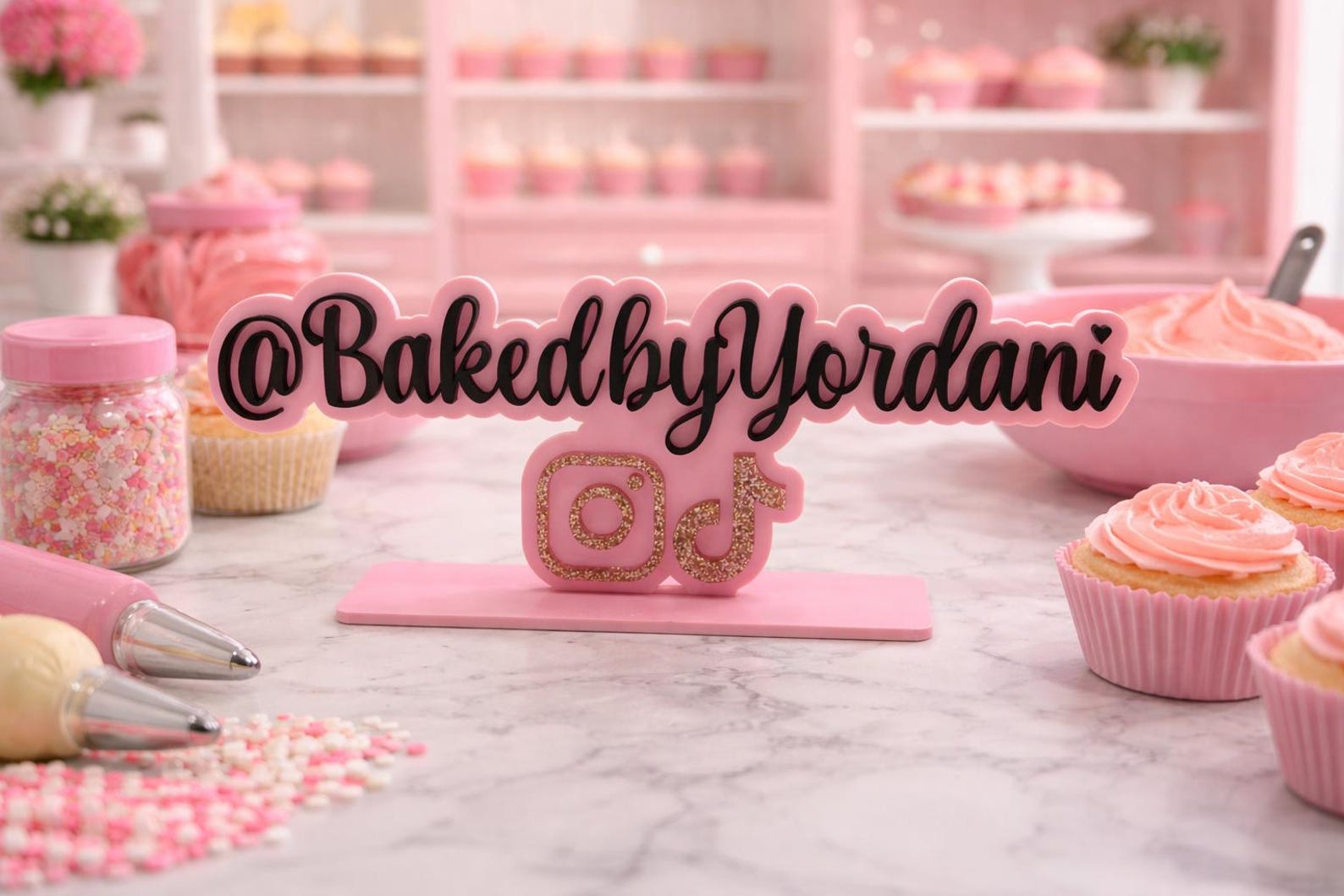 Social Media Acrylic Sign | Watermark Acrylic Charm | Influencer ...