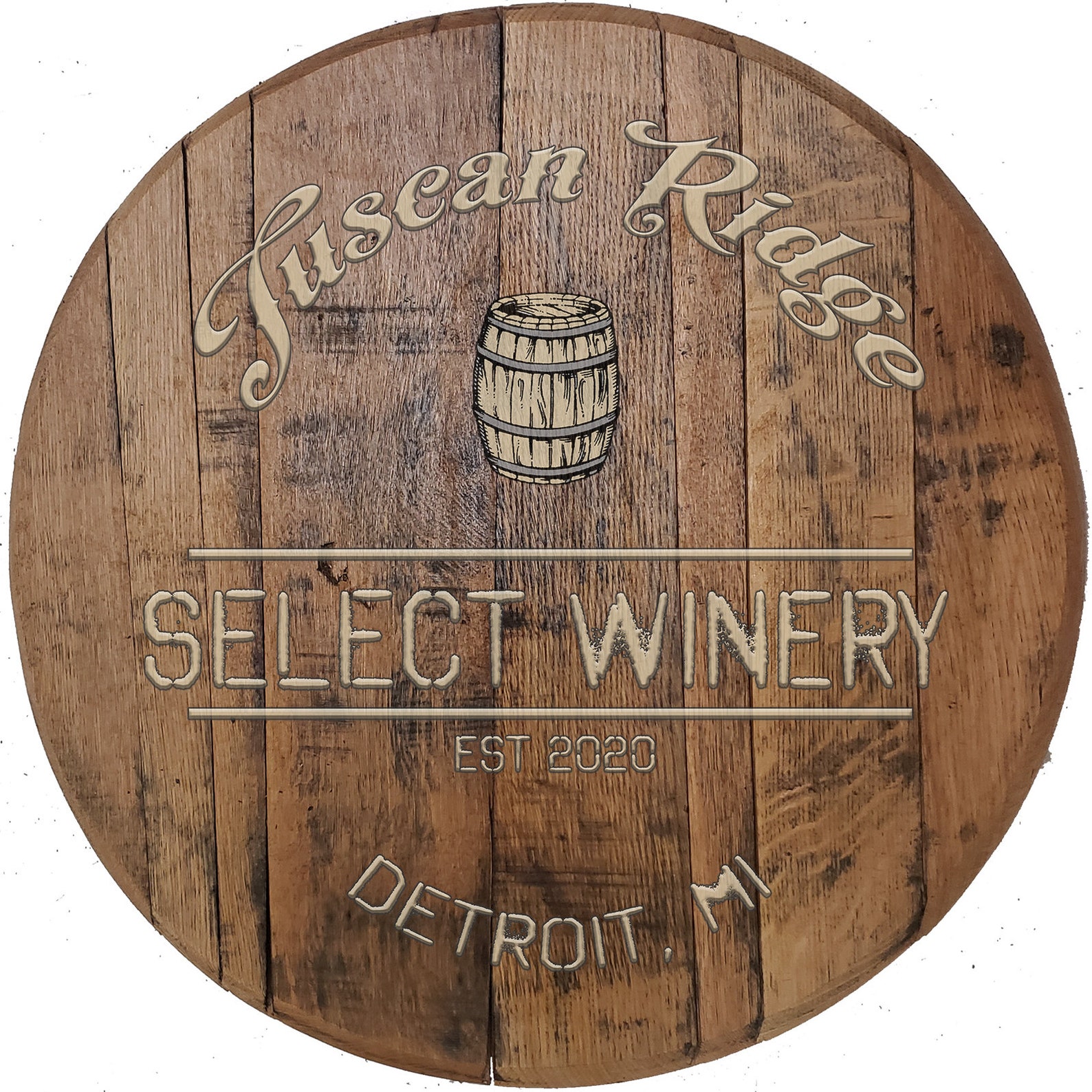 Distillery & Winery Custom Name Bar Sign Barrel Head Rustic | Etsy