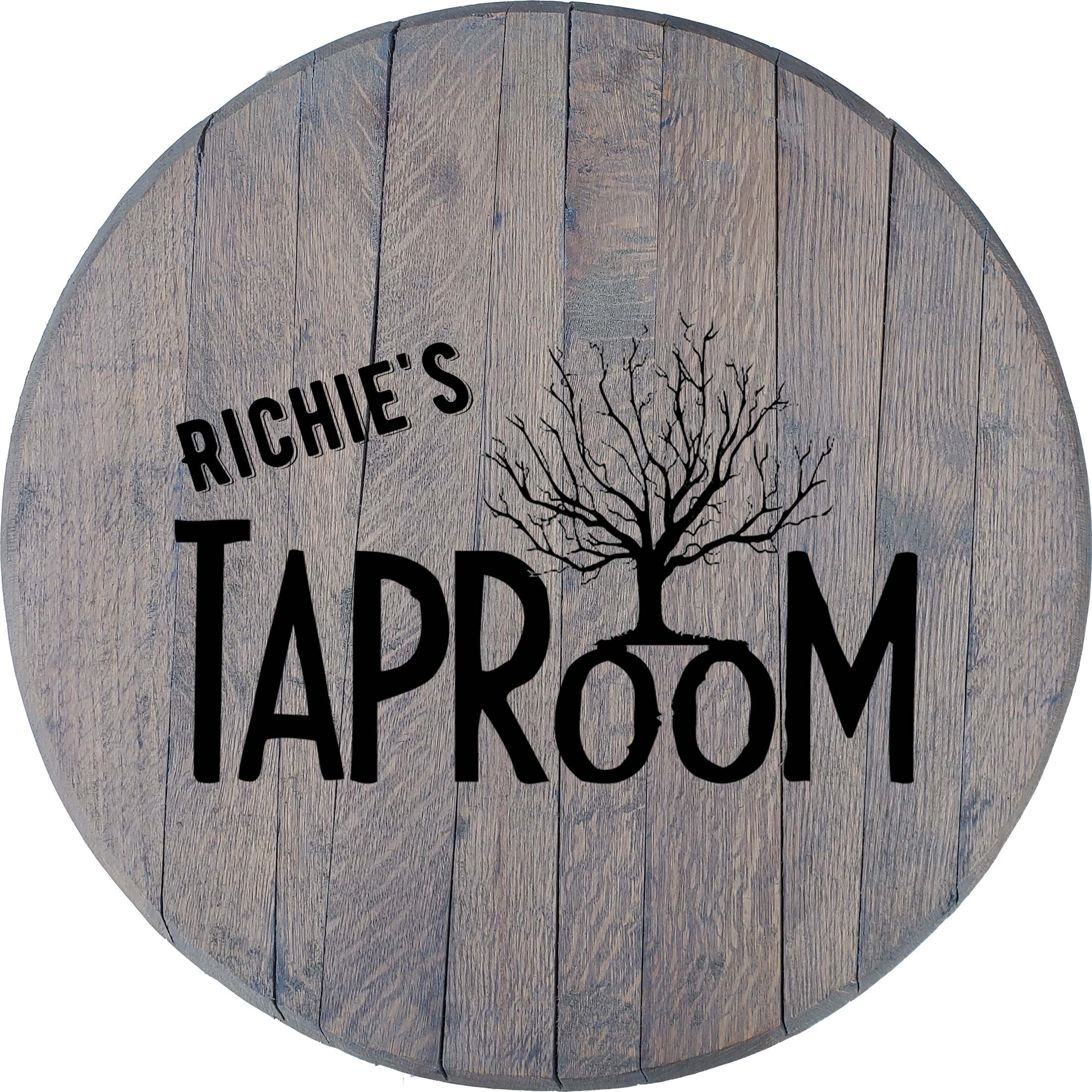 Taproom Bar Sign Oak Tree Personalized Rustic Wall Decor Bar | Etsy