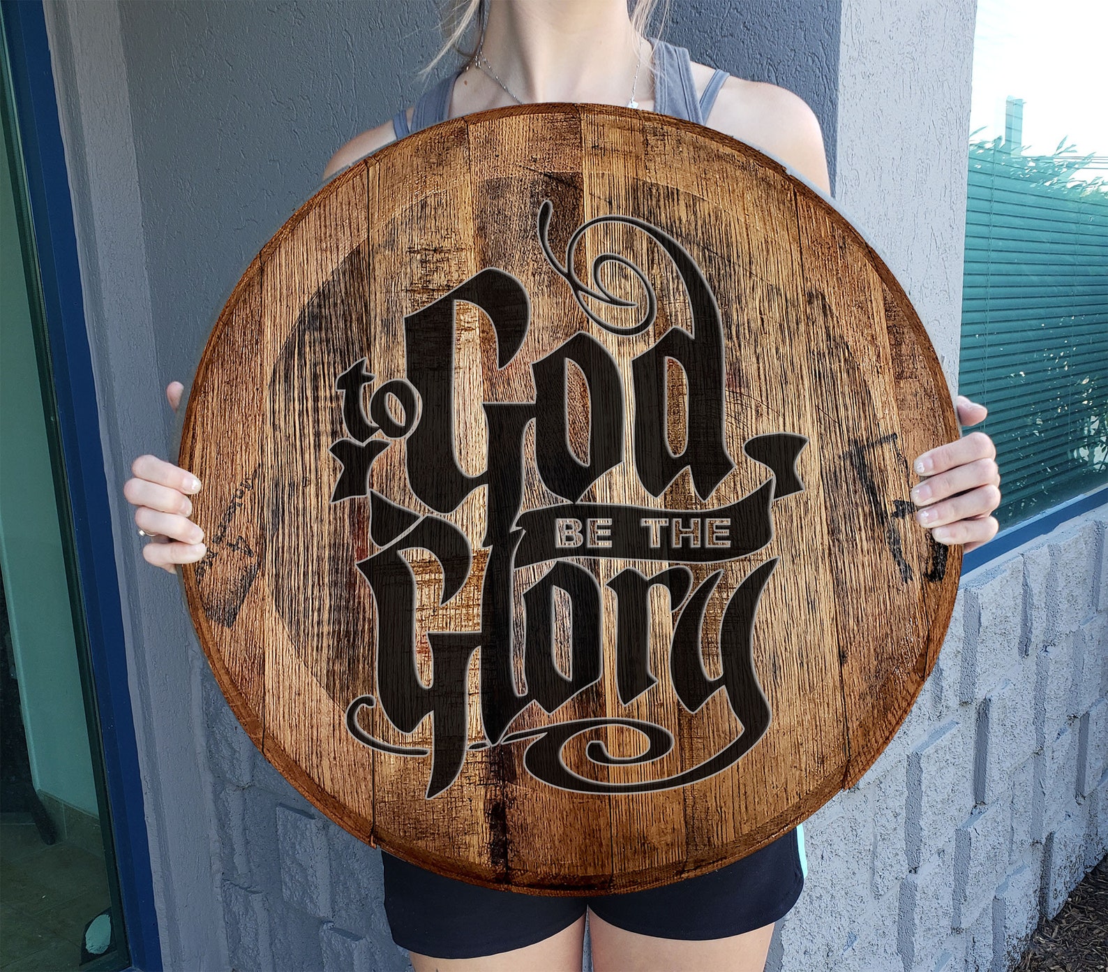 Christian Praise Wall Decor Custom Barrel Head Rustic Home - Etsy