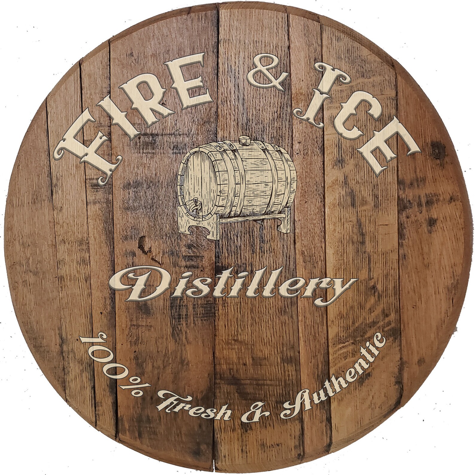 Distillery & Winery Custom Name Bar Sign Barrel Head Rustic | Etsy