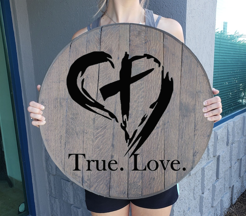 Christian Praise Wall Decor Custom Barrel Head Rustic Home - Etsy