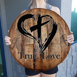 Christian Praise Wall Decor Custom Barrel Head Rustic Home Decor - Etsy