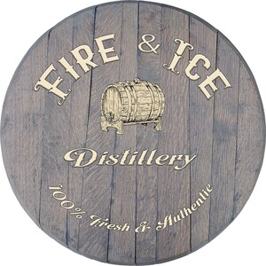 Distillery & Winery Custom Name Bar Sign Barrel Head Rustic Wall Art - Etsy