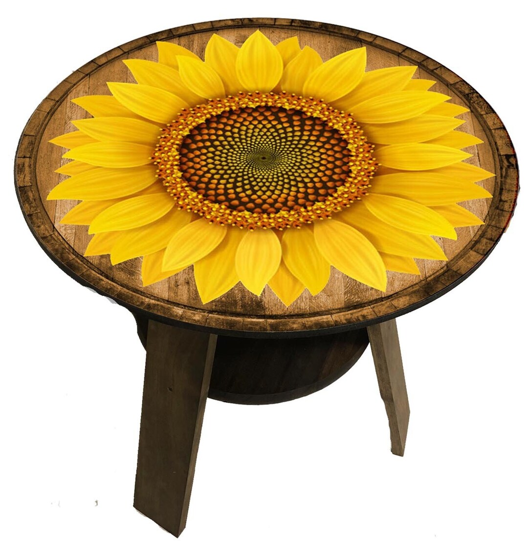 Sunflower Table Sunflower Decor Cofee Table Farm House Table Modern ...