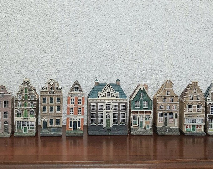 10 Old Dutch Miniature Canal Houses Holland Amsterdam Cityscape - Etsy