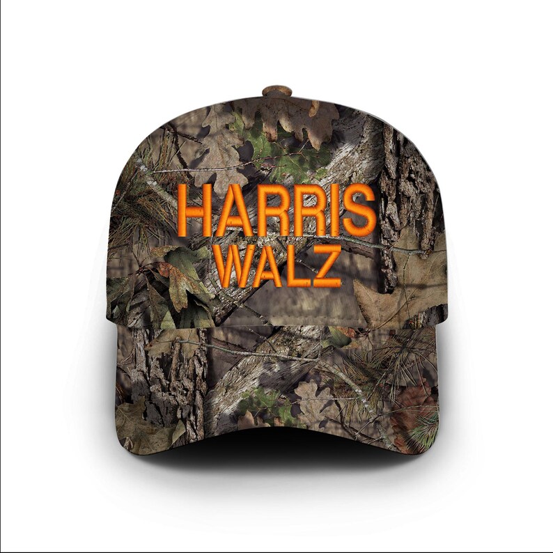 Harris Walz Embroidered Camo Hat Camouflage Caps Kamala & Tim 2024 ...