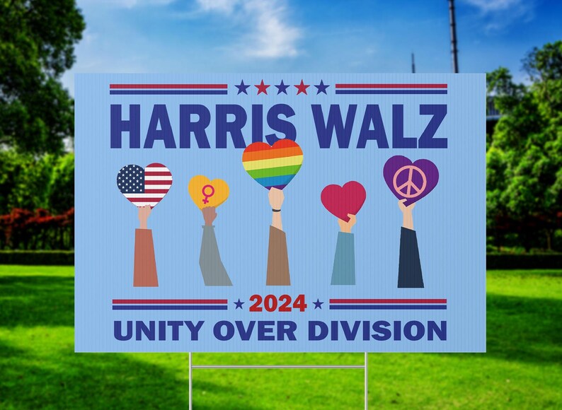 Kamala Harris Tim Walz 2024 Yard Sign, Election 2024 , Gift for ...