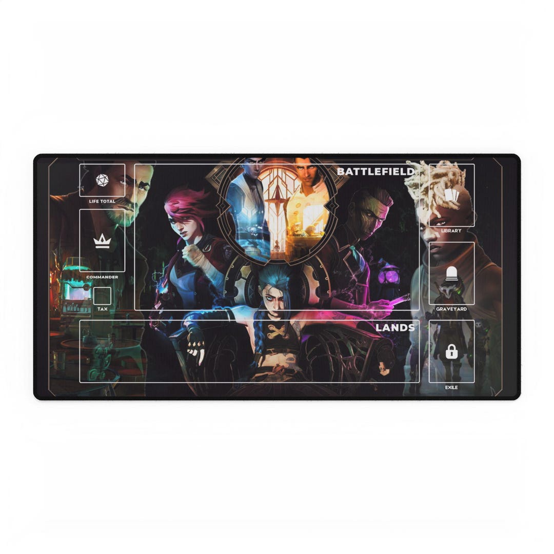 CUSTOM MTG Vi, Jinx, & Group Arcane League Anime Manga Panel Desk Mats ...