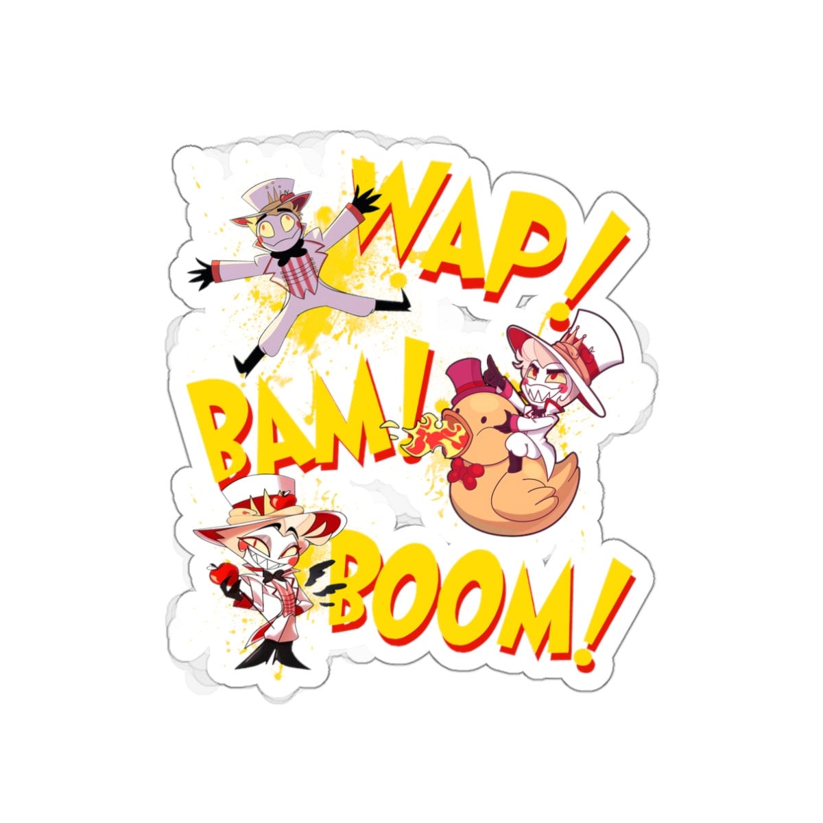 Wap Bam Boom Lucifer Hazbin Hotel Die-cut Stickers - Etsy