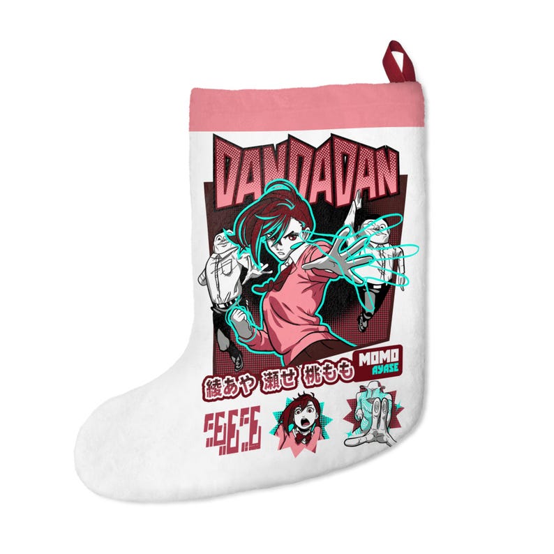 Dandadan Christmas Stocking, Whimsical Holiday Decor, Fun Gift Idea for ...