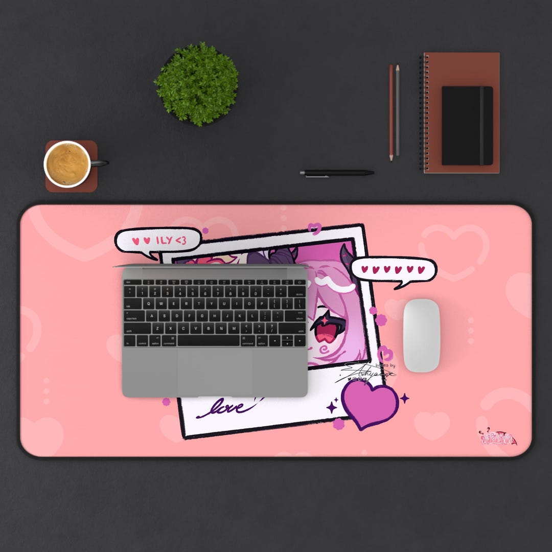 Ailalink Vtuber Demoness Desk Mat, Cute Themed Desk Pad, Office Decor ...
