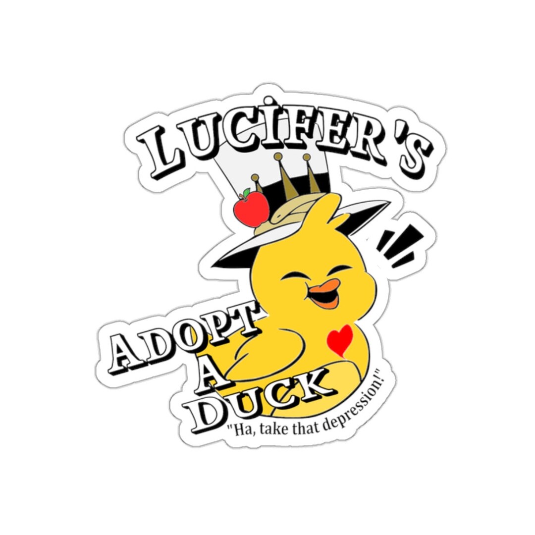 Adopt a Duck Lucifer Demon Hotel Fanart Die-cut Stickers - Etsy