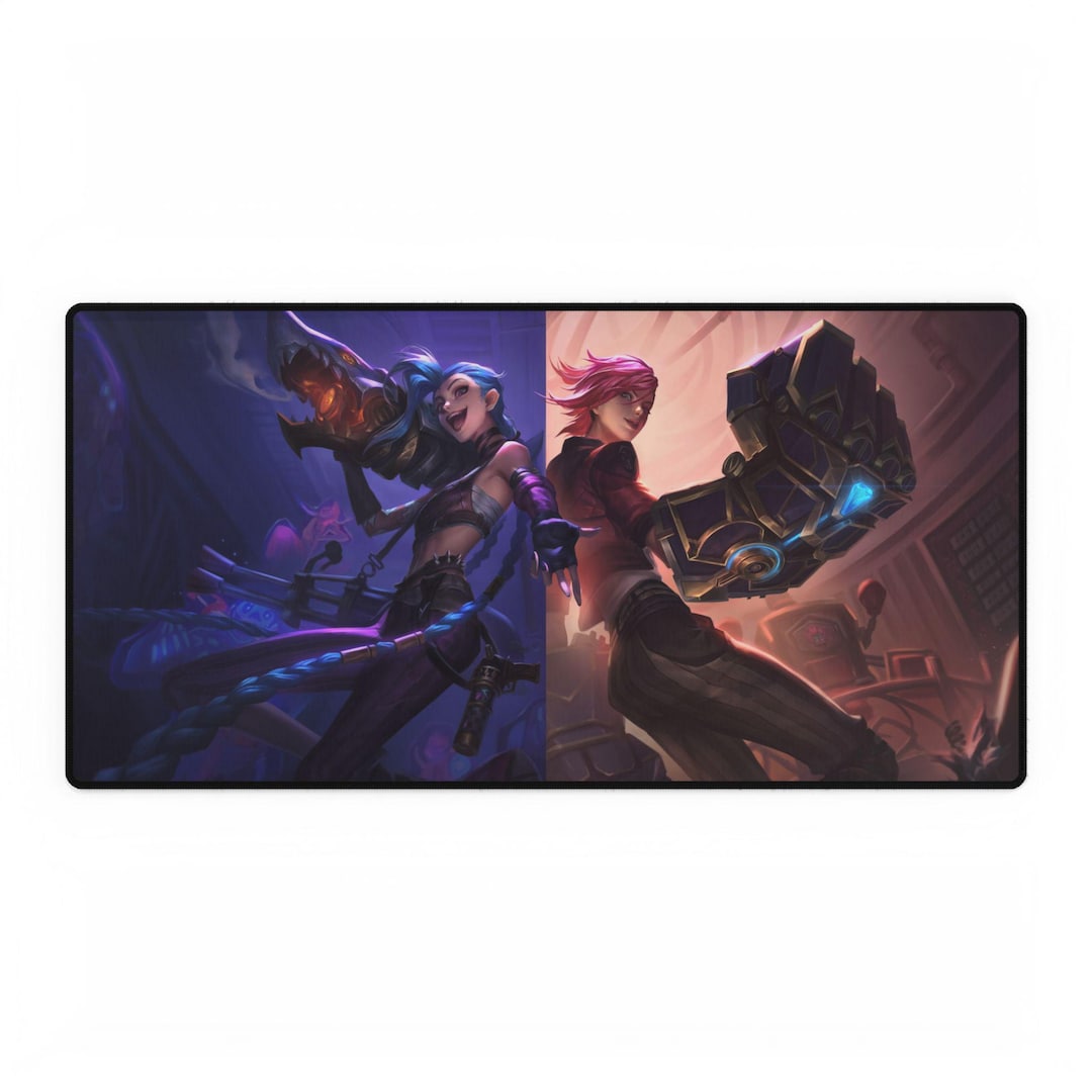 Vi & Jinx Arcane League Anime Manga Panel Desk Mats - Etsy