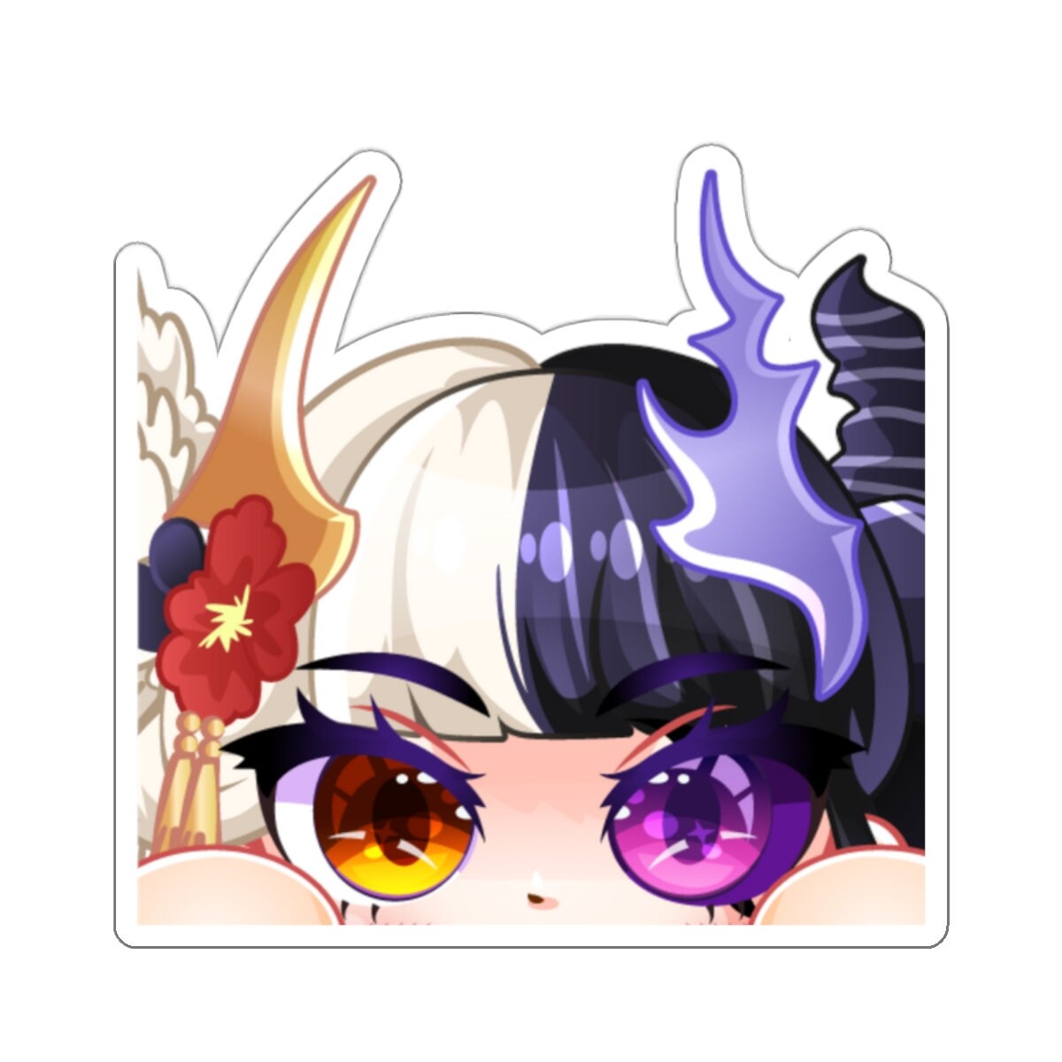 Aila Vtuber Peeker Demon Die-cut Stickers - Etsy