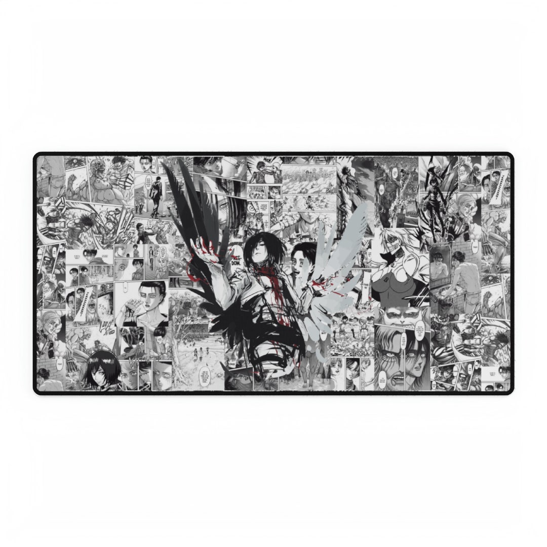 AOT Anime MC Girl Manga Panel Desk Mats - Etsy