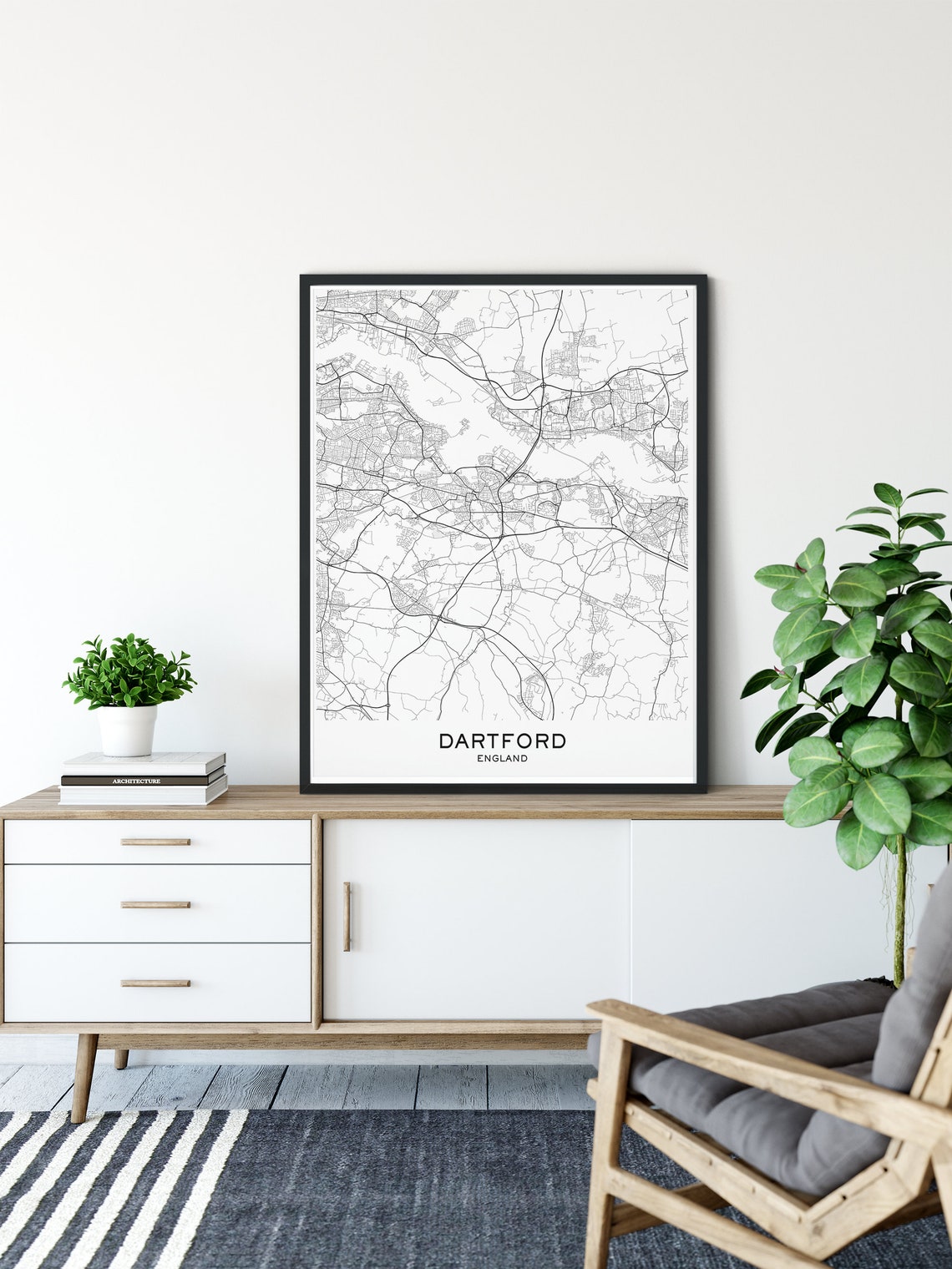 Dartford Map Print City Map Prints Dartford Map City Maps | Etsy