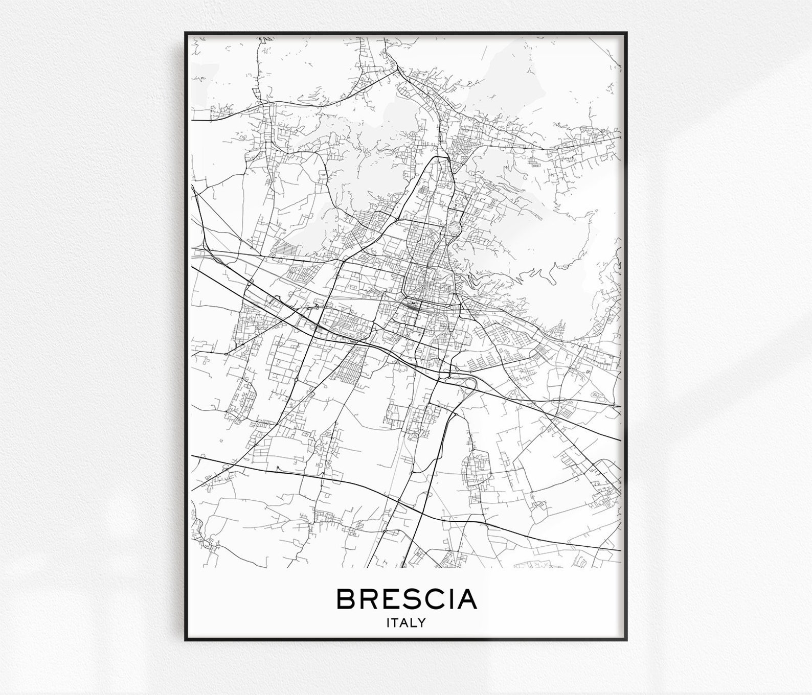 Brescia Map Print City Map Prints Brescia Map City Maps | Etsy