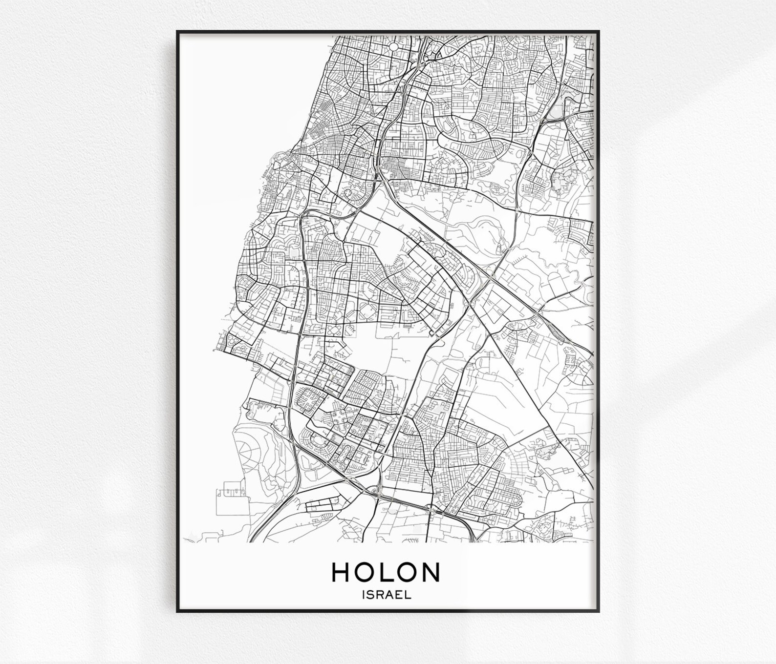 Holon Map Print Printable Maps Holon Map City Map Prints | Etsy