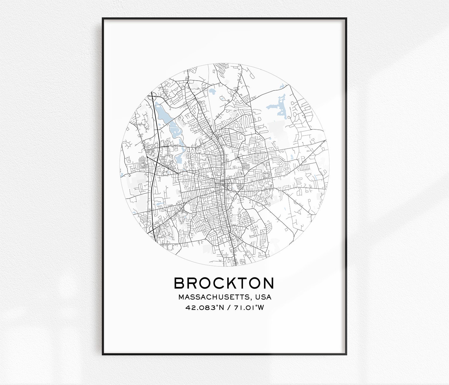 Brockton Map Print Digital Map Prints Printable Maps | Etsy