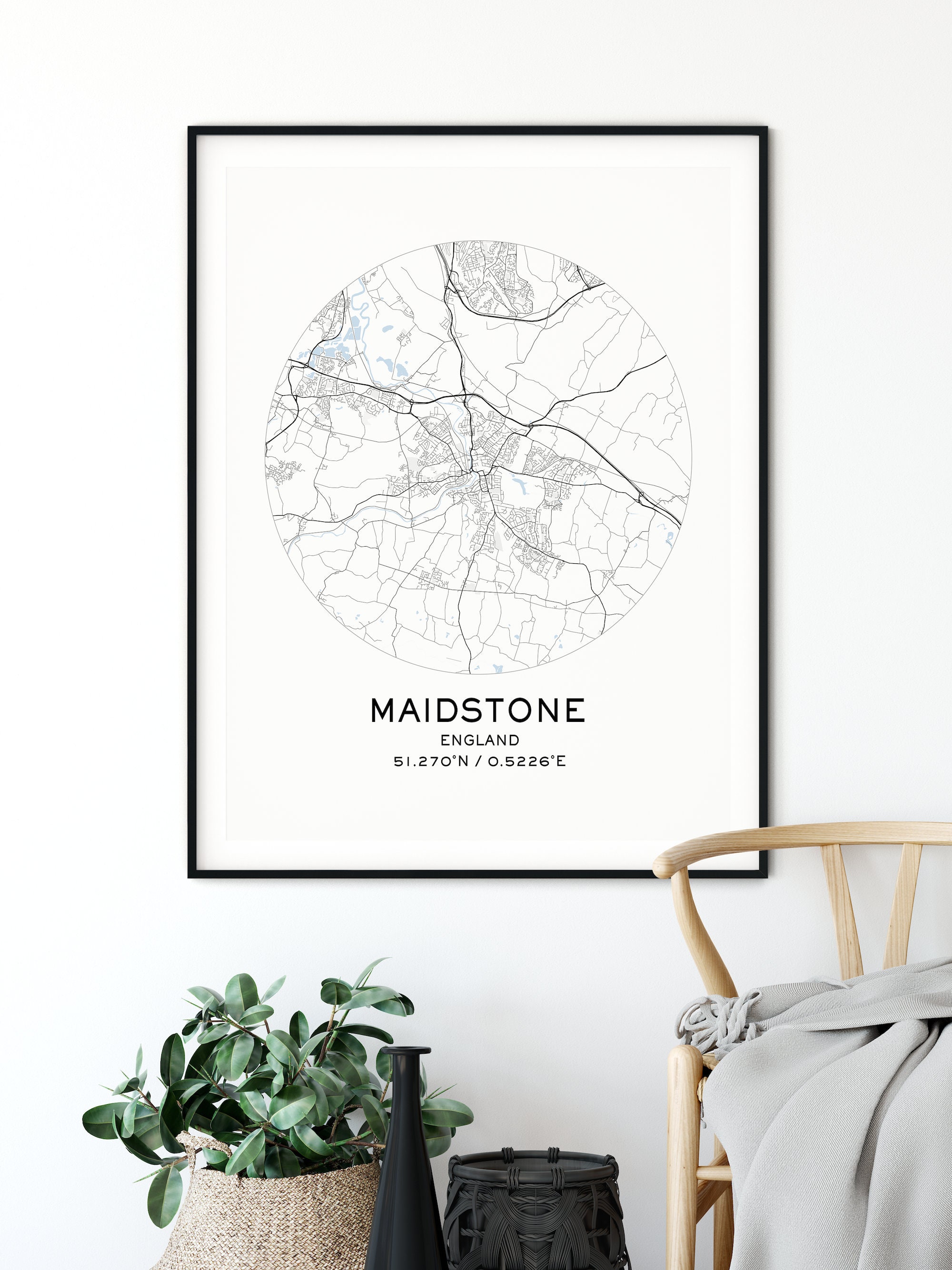 Maidstone Map Print Digital Map Prints Printable Maps | Etsy
